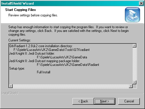 Installation - GTK Radiant 1.2